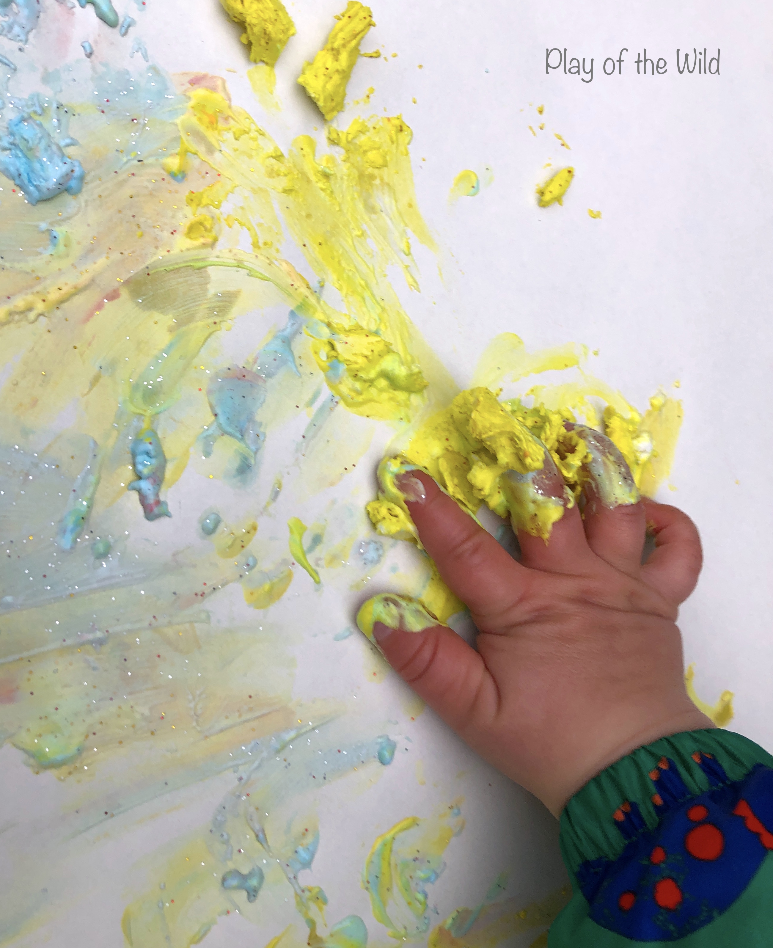 Frozen Shaving Cream Foam Paint Recipe for Kids – Play of the Wild